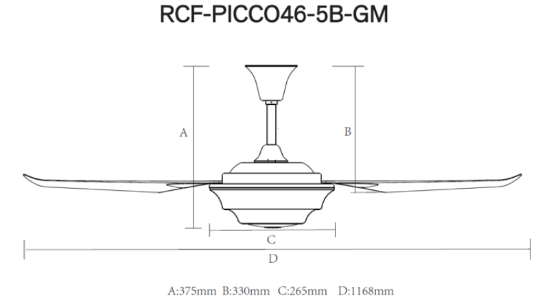 RCF-PICCO46-5B-GM | Kitchen Appliances & Bathroom Accessories Brand ...